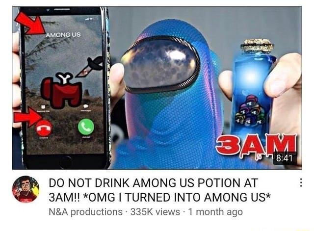 'AMONG US DO NOT DRINK AMONG US POTION AT *OMG TURNED INTO AMONG US ...
