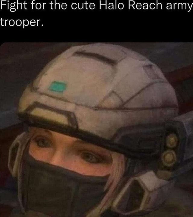 Fight for the cute Halo Reach army trooper. - iFunny