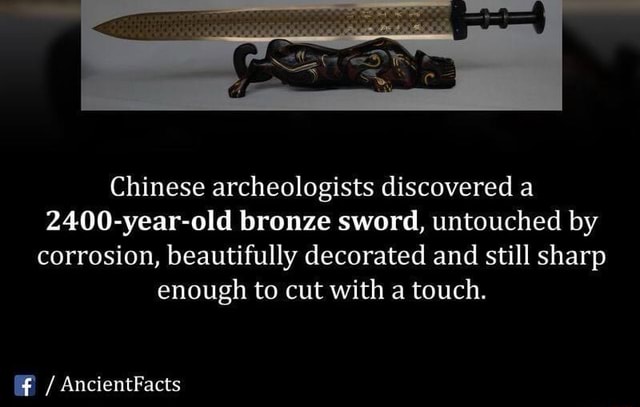 Chinese archeologists discovered a 2400-year-old bronze sword ...