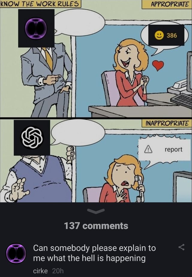 KNOW THE WORK RULES APPROPRIATE 386 INAPPROPRIATE report 137 comments ...