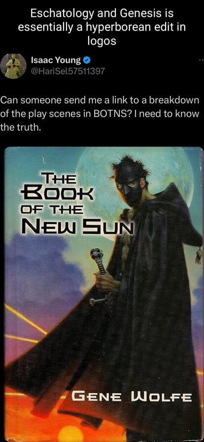 Eschatology and Genesis is essentially a hyperborean edit in logos ...