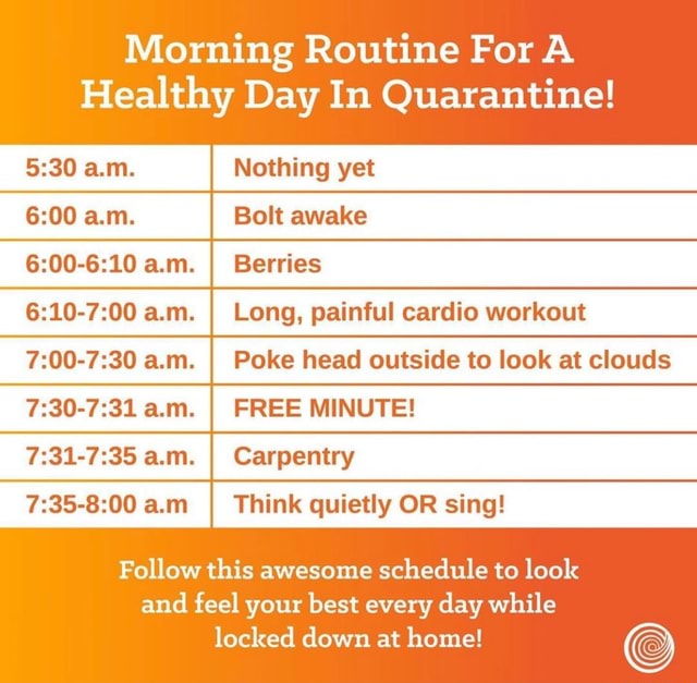 Morning Routine For A Healthy Day In Quarantine! 5:30 a.m. Nothing yet ...
