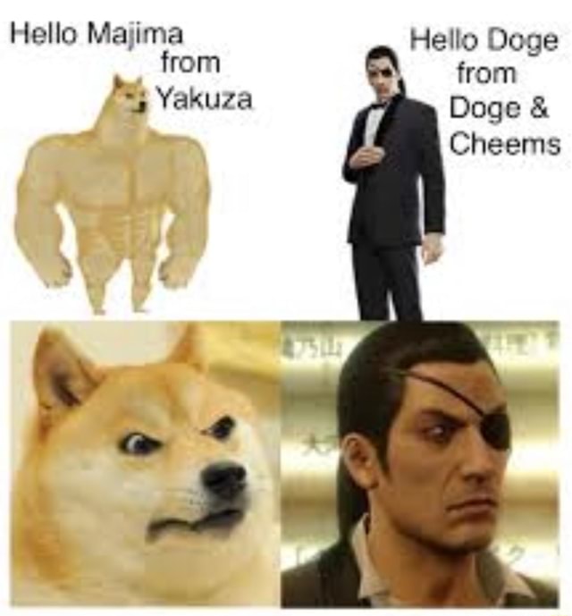 Hello Majima Hello Doge from from Yakuza Doge & Cheems - iFunny