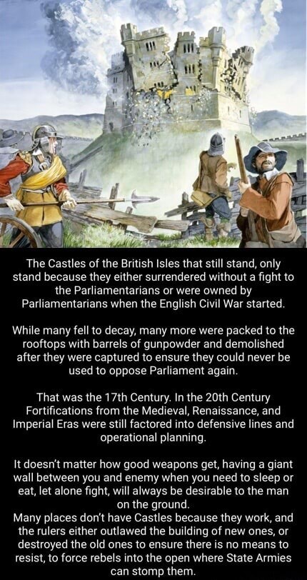 The Castles of the British Isles that still stand, only stand because ...