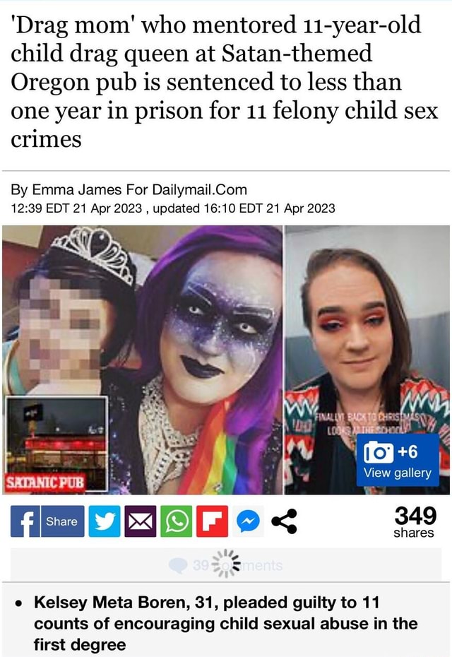 'Drag mom' who mentored 11-year-old child drag queen at Satan-themed ...