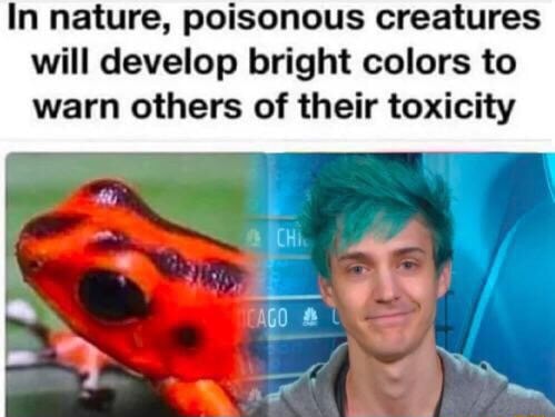 In nature, poisonous creatures will develop bright colors to warn ...