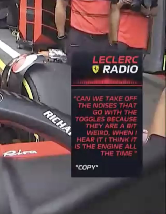 LECLERC RADIO CAN WE TAKE OFF THE NOISES THAT GO WITH THE TOGGLES ...