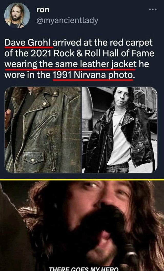 Ron @myancientlady Dave Grohl arrived at the red carpet of the 2021 ...