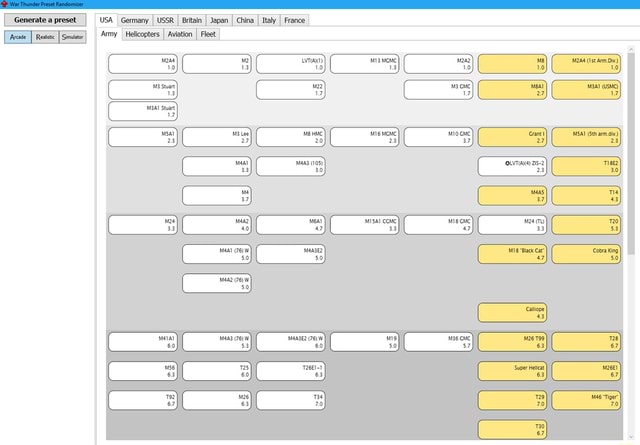 War Thunder Preset Randomizer Pre-Alpha Preview (lotsa pre-) - iFunny