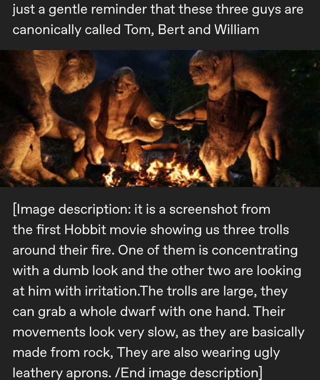 Just a gentle reminder that these three guys are canonically called Tom ...