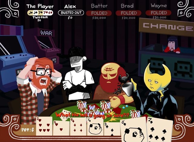 The Alex Player I Batter Brad Wayne FOLDED FOLDED FOLDED TWO PAIR ...