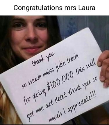 Congratulations mrs Laura - America’s best pics and videos