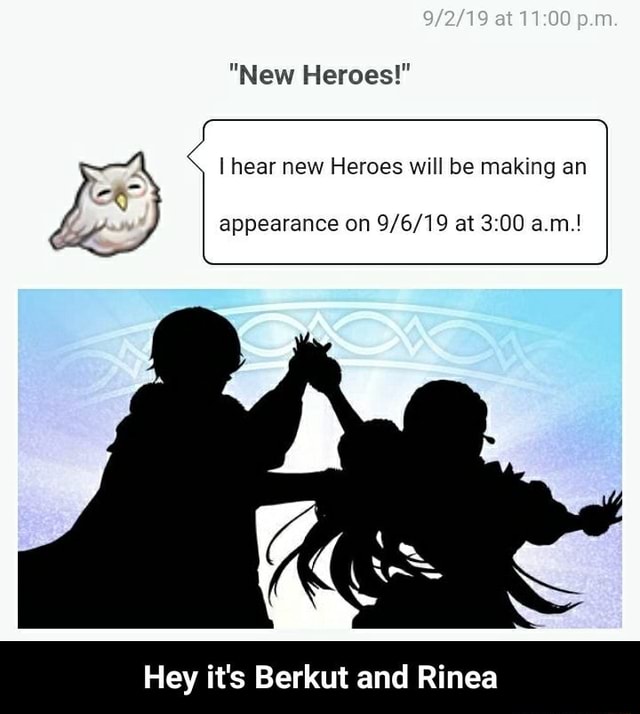Ihear new Heroes will be making an appearance on 9/6/19 at 3:00 am ...
