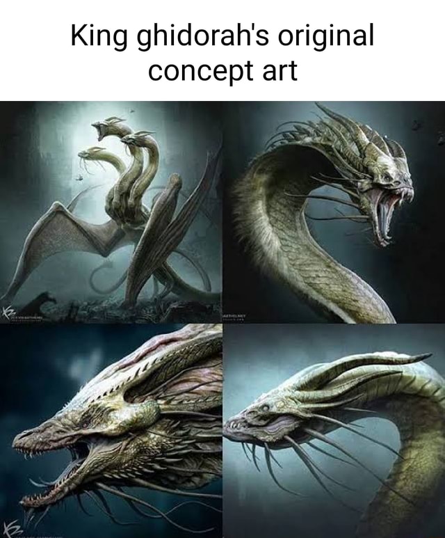 King ghidorah's original concept art - iFunny