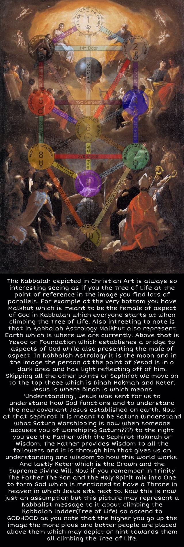 The Kabbalah depicted in Christian Art is always so interesting seeing ...
