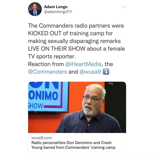 “WBIG "BIG 100" radio presenters Don Geronimo and Crash Young were ...