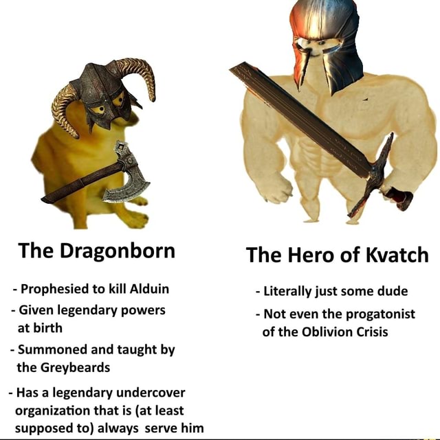 The Dragonborn The Hero of Kvatch - Literally just some dude - Not even ...