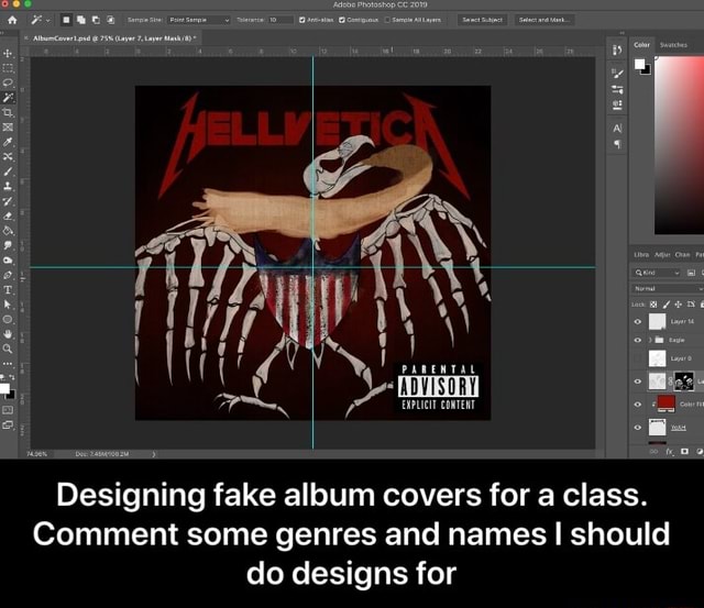 Designing fake album covers for a class. Comment some genres and names ...