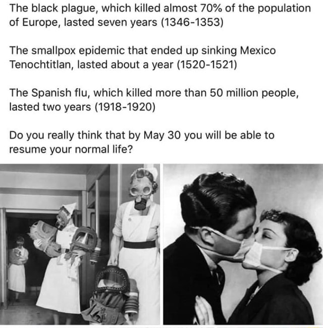 The black plague, which killed almost 70% of the population of Europe ...