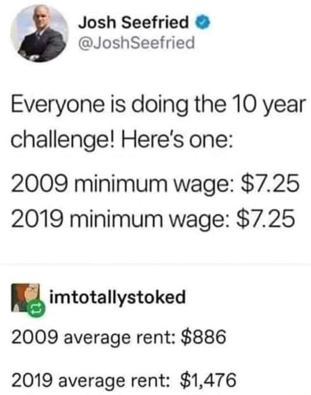 Josh Seefried @JoshSeetried Everyone is doing the 10 year challenge ...