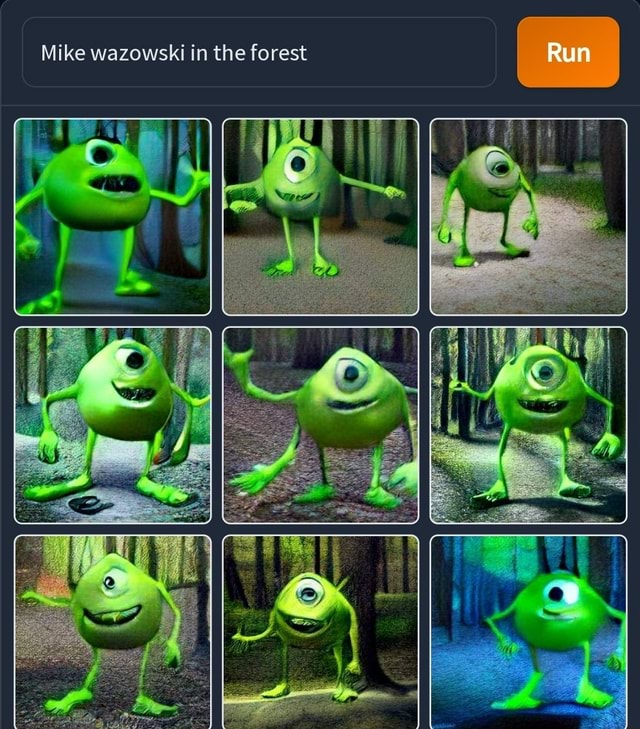 Run Mike wazowski in the forest - iFunny