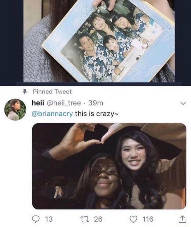 Pinned Tweet heii @heii_tree - @briannacry this is crazy~ 26 - iFunny
