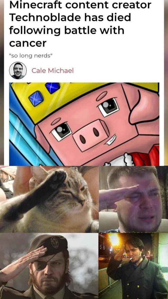 Minecraft content creator Technoblade has died following battle with ...