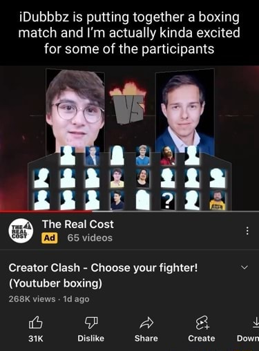 IDubbbz is putting together a boxing match and I'm actually kinda ...
