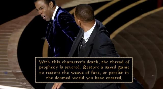 With this character's death, the thread of prophecy is severed. Restore ...