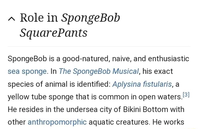 Role in SpongeBob SquarePants SpongeBob is a good-natured, naive, and ...