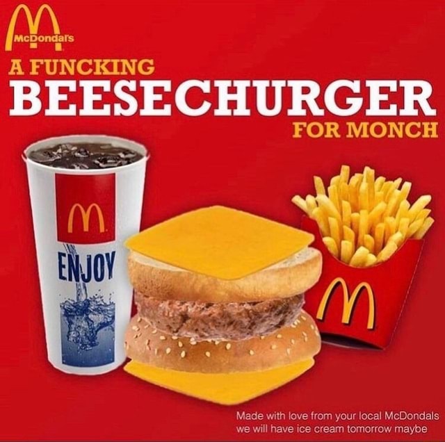 A FUNCKING BEESECHURGER - iFunny