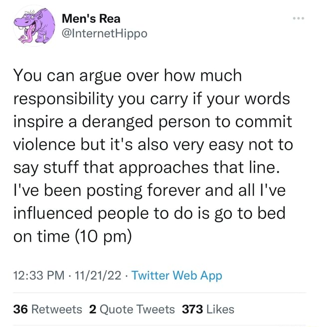 Men's Rea You can argue over how much responsibility you carry if your ...