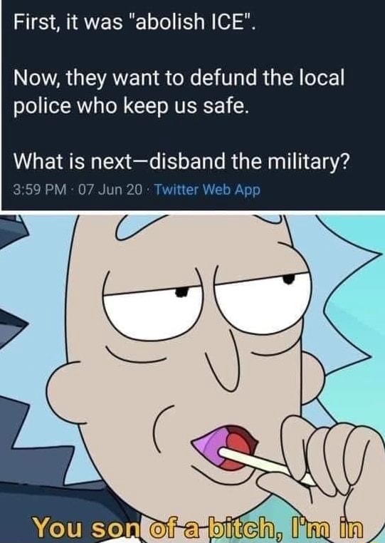 First, it was "abolish ICE". Now, they want to defund the local police ...