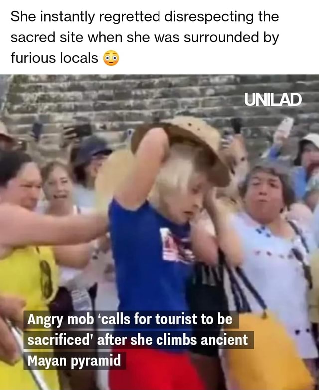 She instantly regretted disrespecting the sacred site when she was ...