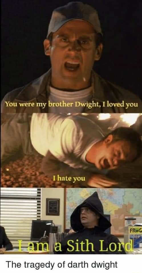 You were my brother Dwight, I loved you hate you Sith The tragedy of ...