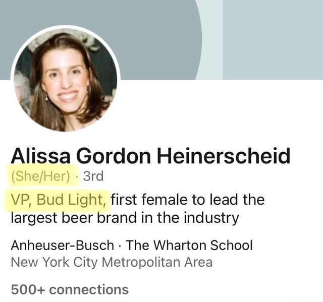 Alissa Gordon Heinerscheid VP, Bud Light, first female to lead the ...