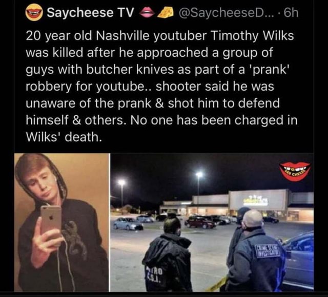 @ Saycheese TV @SaycheeseD.... 20 year old Nashville youtuber Timothy ...