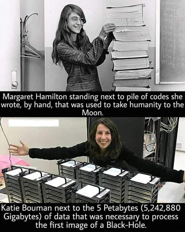 Very interesting - IL Margaret Hamilton standing next to pile of codes ...