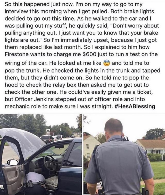 So this happened just now. I'm on my way to go to my interview this ...