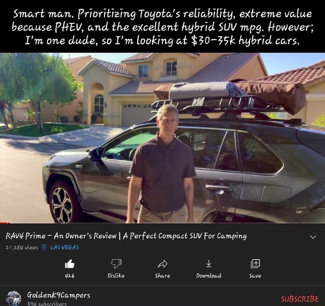 Smart man. Prioritizing Toyota's reliability, extreme value because ...