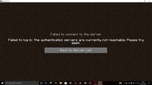 Minecraft 1.18 Failed to connect to the server Failed to log in: The ...