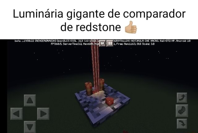 Luminária gigante de comparador de redstone ds I - iFunny