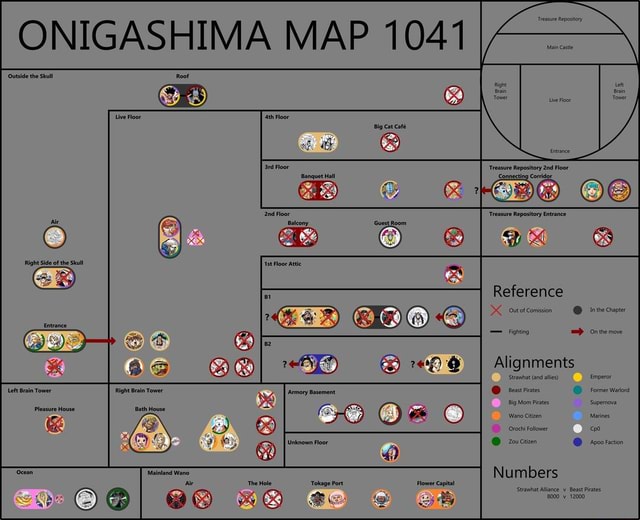 ONIGASHIMA MAP 1041 'Outside the Skull Right Side of the Skull Live ...