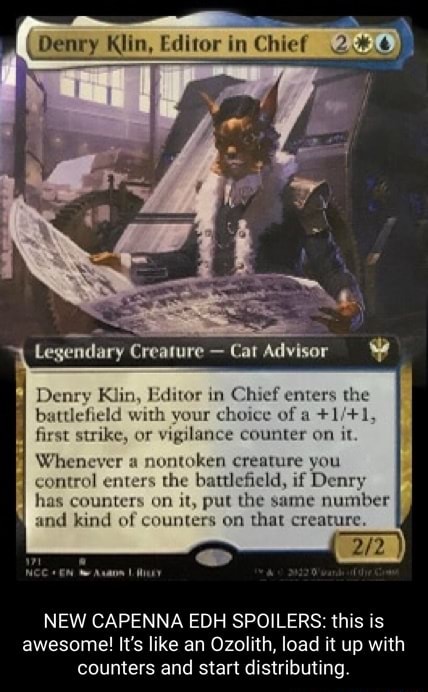 Legendary Creature Cat Advisor Denry Klin, Editor in Chief enters the ...