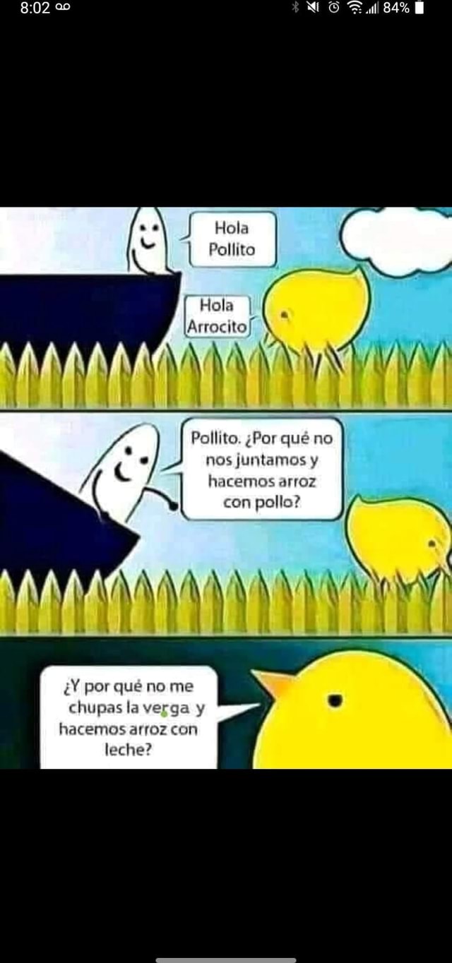 Hola Pollito Hola Arrocito/. Pollito. ;Por quê no nos juntamos y ...