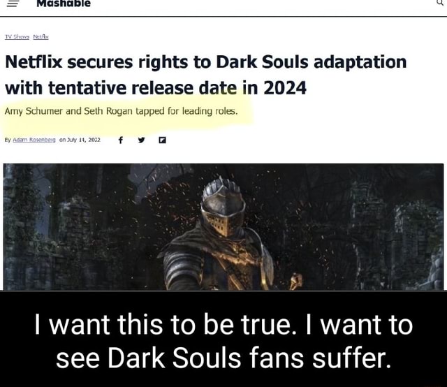 Netflix secures rights to Dark Souls adaptation with tentative release ...