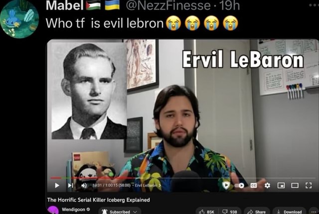 Mabel Mm Who tf is evil lebron The Horrific Serial Killer Iceberg ...