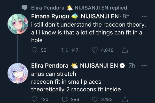 Elira Pendora NIJISANJI EN replied Finana Ryugu NIJISANJI EN - i still ...