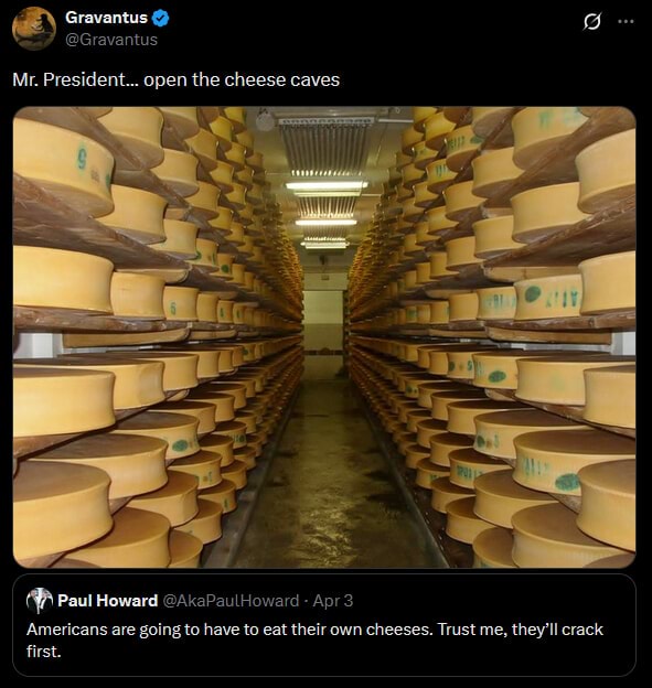 Gravantus Mr. President... open the cheese caves Paul Howard ...