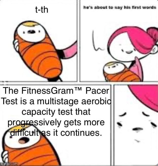 E's about to say his first words The FitnessGram™ Pacer Test is a ...